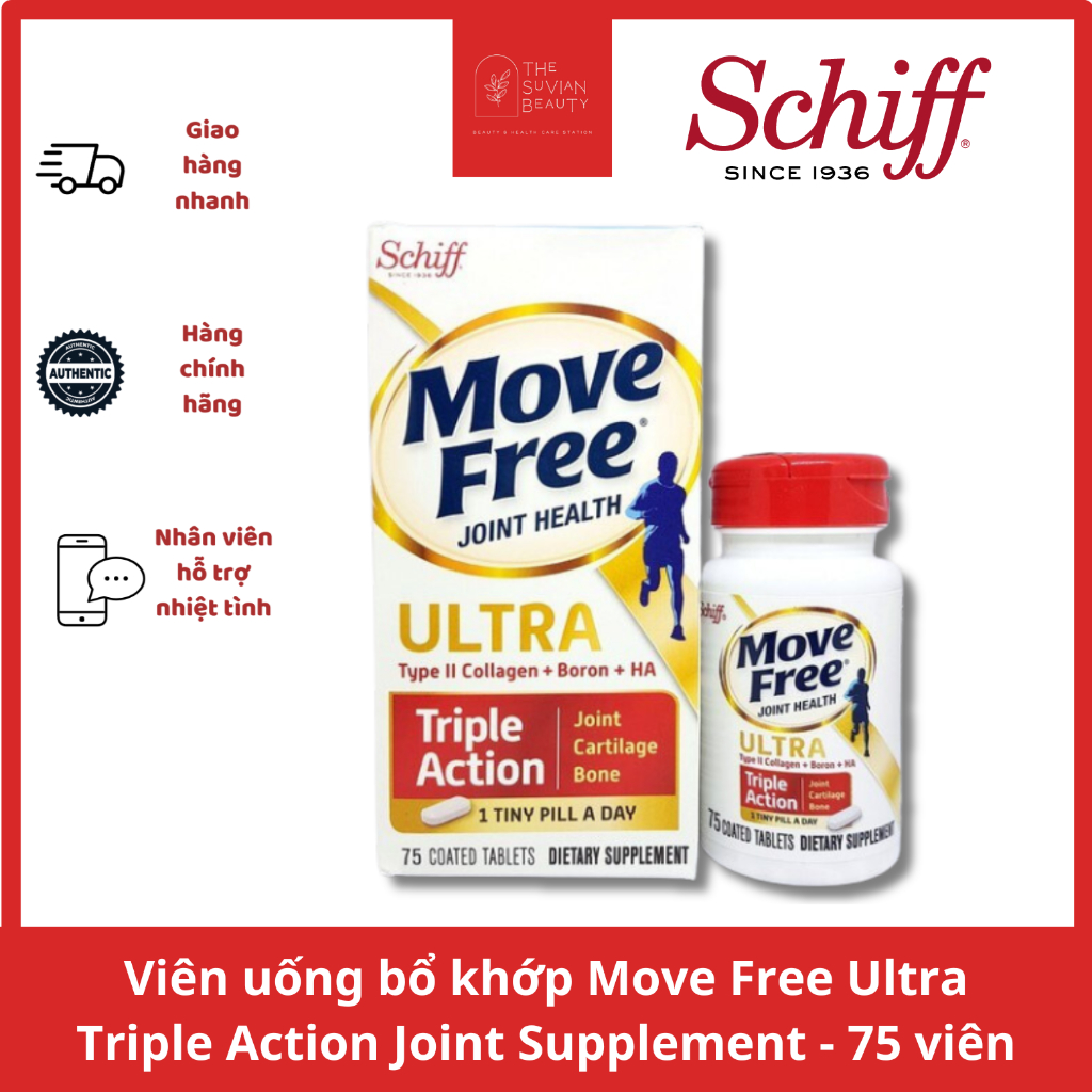Move Free Ultra Triple Action Joint Supplement - 75 tablets | Shopee ...