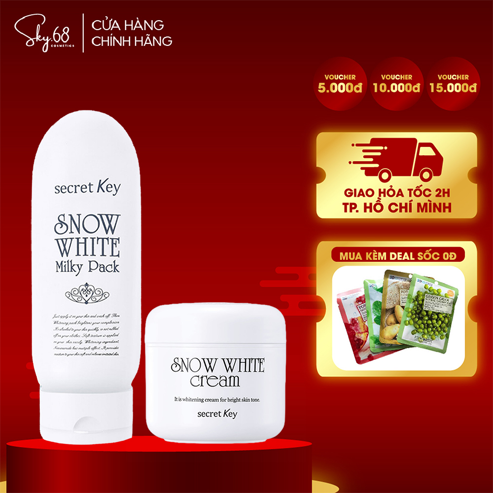 Combo of 2 Secret Key Snow White Tone Lifting Skin Whitening Products ...