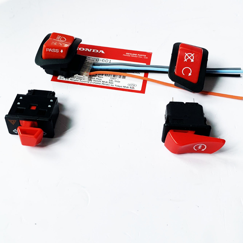 Honda Motorcycle Red Switch Passing/Haza/Off/Start Button/Light Off ...