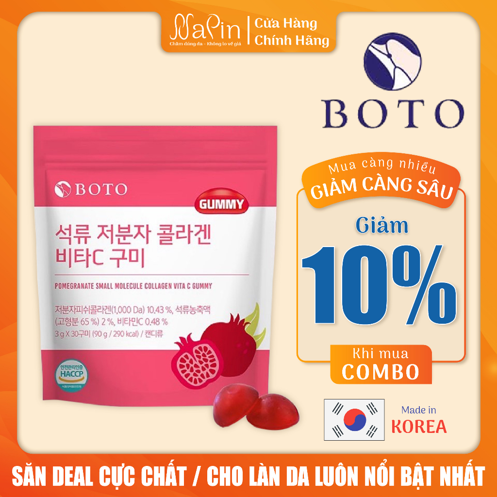 Boto Gummy Vitamin C Pomegranate collagen Supplement Helps Improve ...