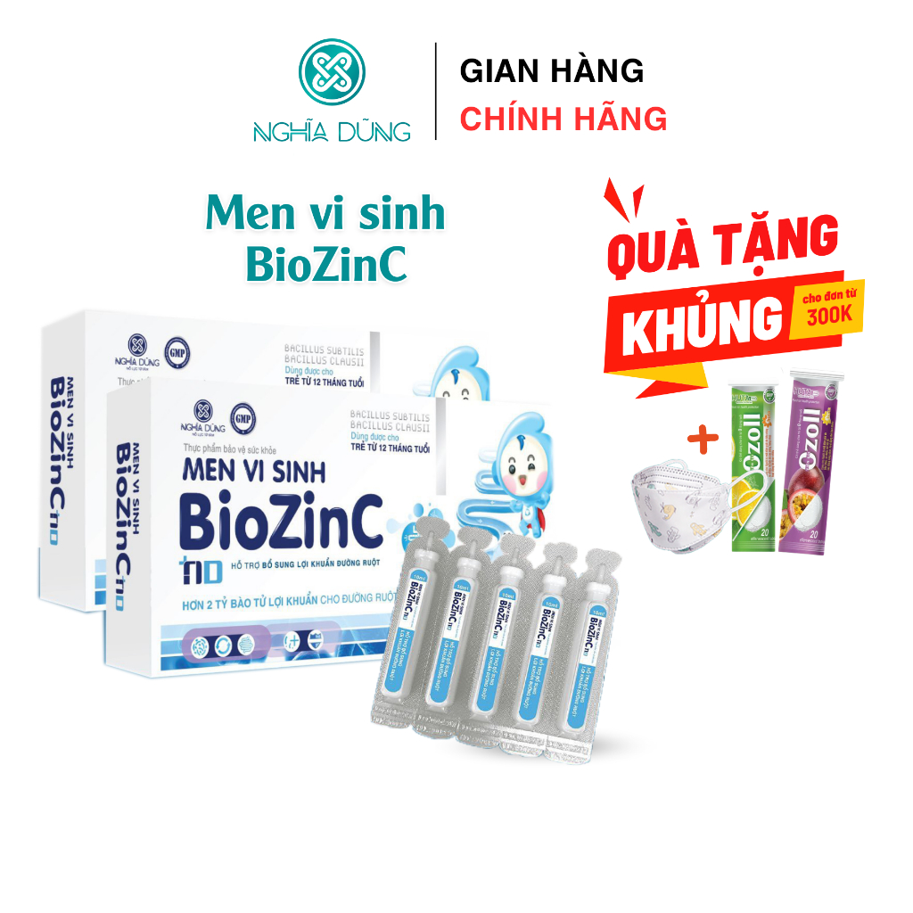Biozinc NGHIA DUNG probiotic, balances intestinal microflora (box of 20 ...
