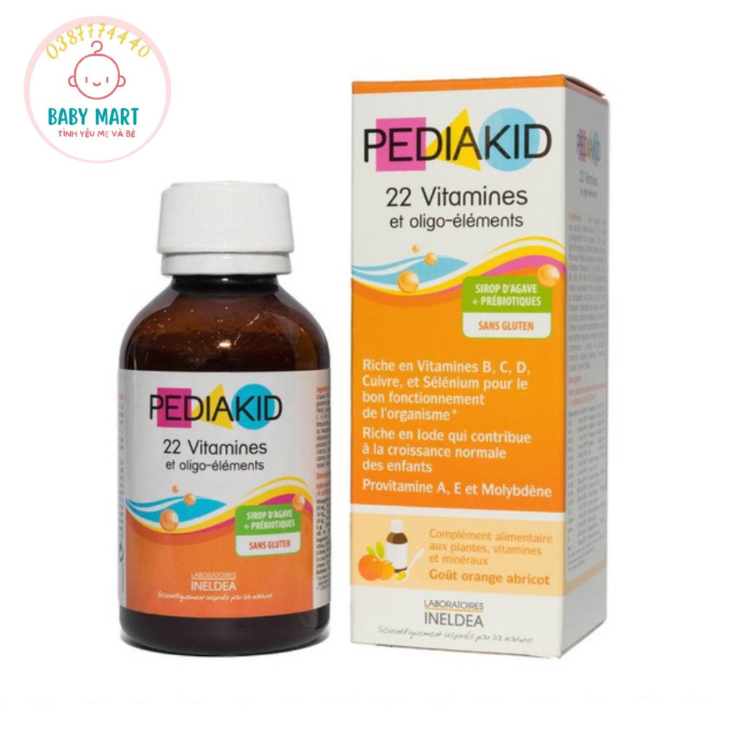 Pediakid 22 Vitamines syrup supports vitamin and mineral ...