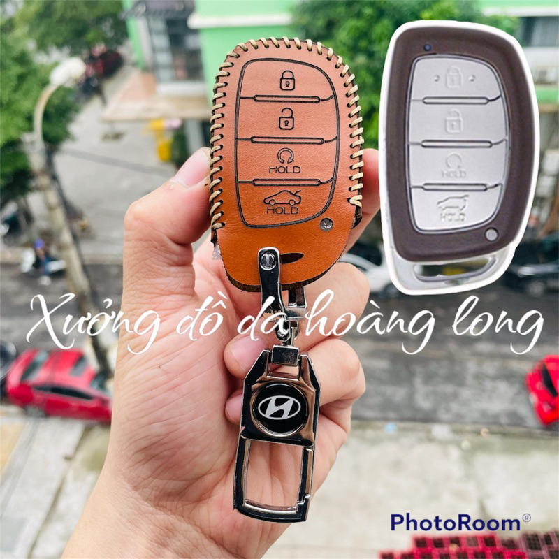 Genuine leather key case for Hyundai Creta 2023, Stargazer 2022, Venue ...