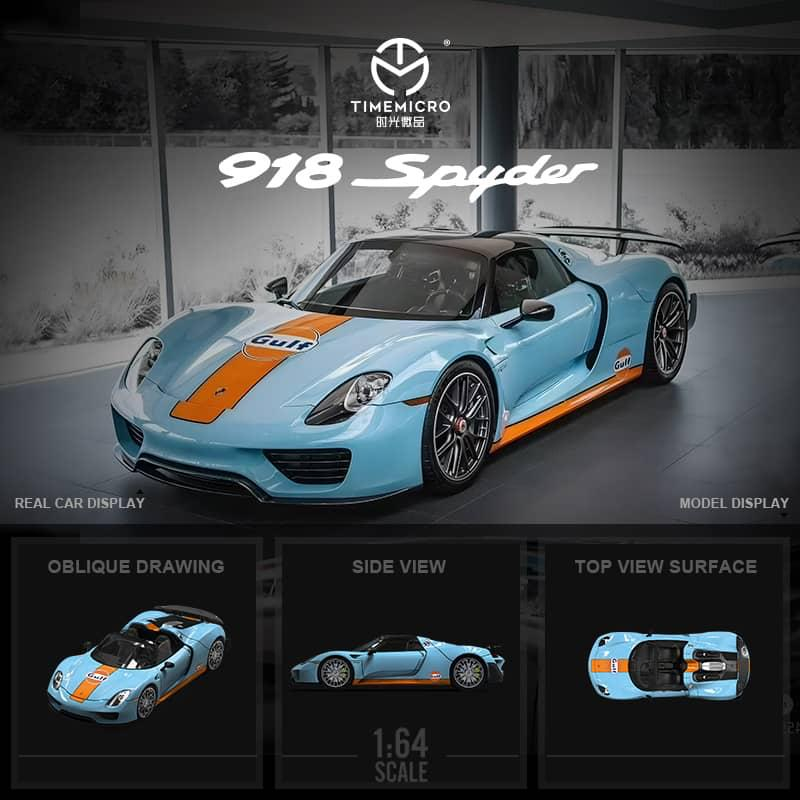 Model 1:64 TIME MICRO - Porsche 918 Spyder Gulf Livery (Figure ...