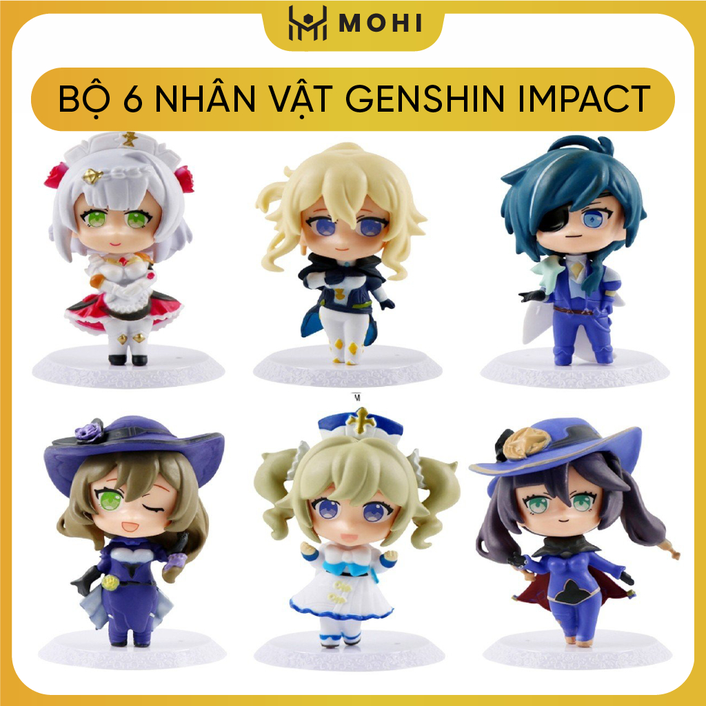 Genshin Figure Set of 6 characters Jean, Lisa, Barbara, Noelle, Mona ...
