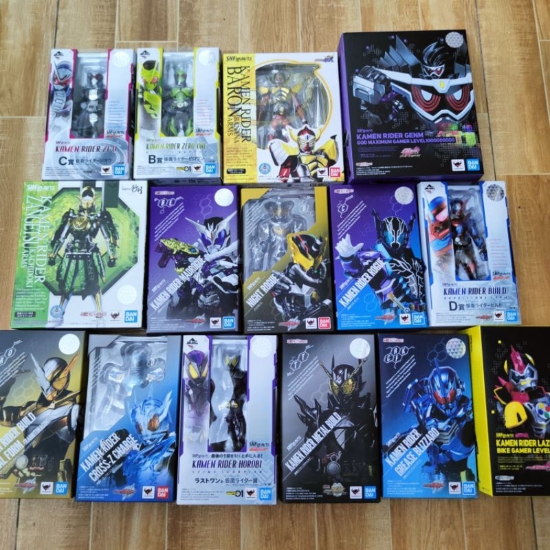Shfiguarts Kamen Rider Build / Zero-One / Ex-aid / Gaim / W / Double ...