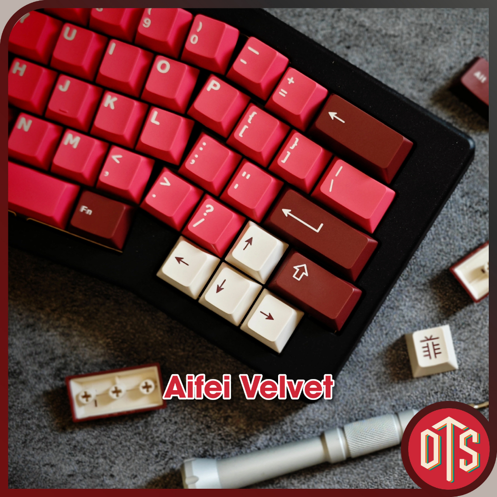 Aifei Velvet Cherry profile Keycap | Abs Double-shot | Doublet DTS ...