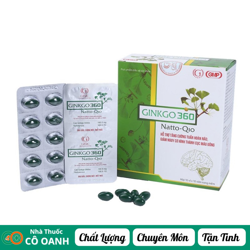 Ginkgo 360 NATTO-Q10 GINIC SUPPORTS INCREASING BRAIN CIRCULATION (100 ...