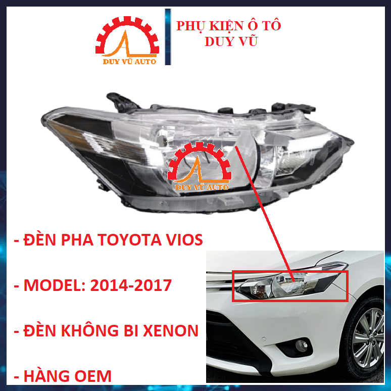 Toyota VIOS HEADLIGHT 2014 2015 2016 2017 BALLLESS LIGHT, VIOS 2014 ...