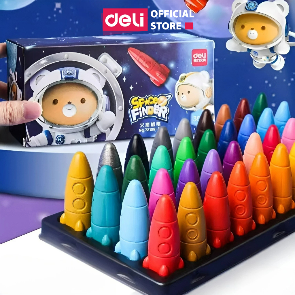 Organic rocket crayons with Deli Sticker - 12/24/36 colors - Safe, does ...