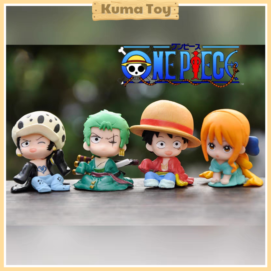 [Super Cheap] Miniature One Piece Luffy, Zoro, Law, Nami model Set ...