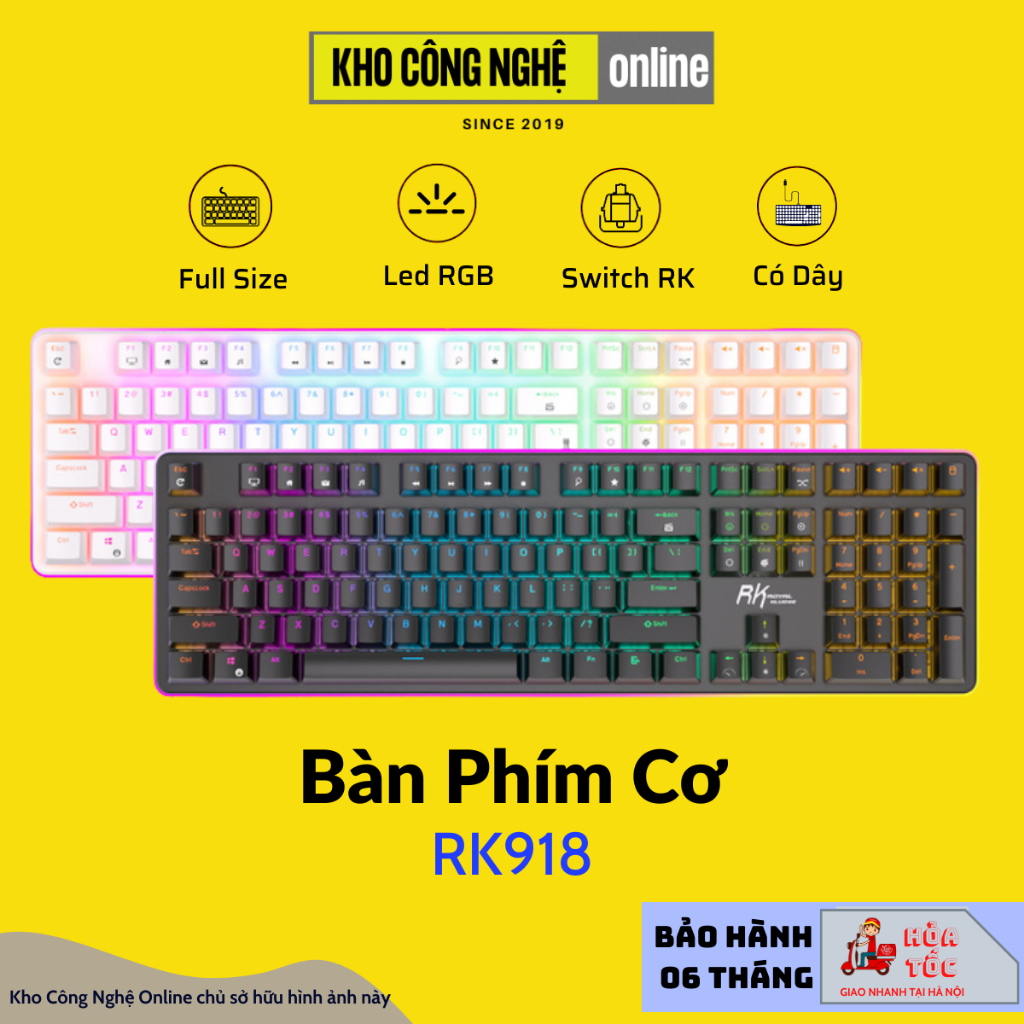 Rk918 - Royal Kludge Rk918 Led RGB Mechanical Keyboard | Shopee Malaysia