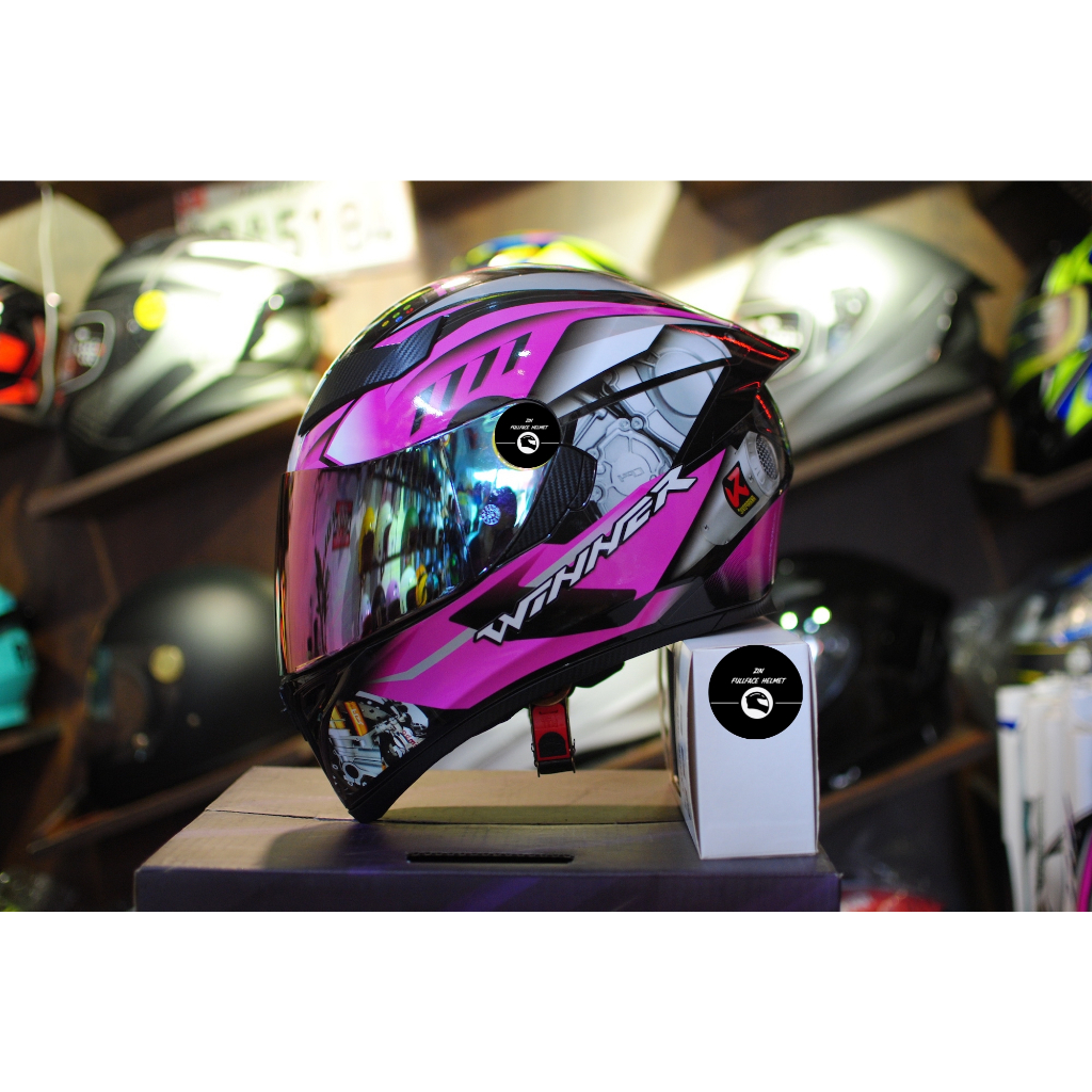 Fullface Royal M138 helmet (genuine) 1 layer of pink Honda Winner glass ...