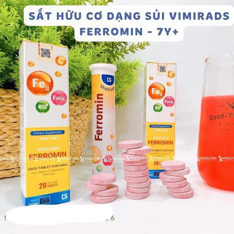 Iron FEROMIN boor Effervescent Iron, folic acid And vitamin B12 Anemia ...