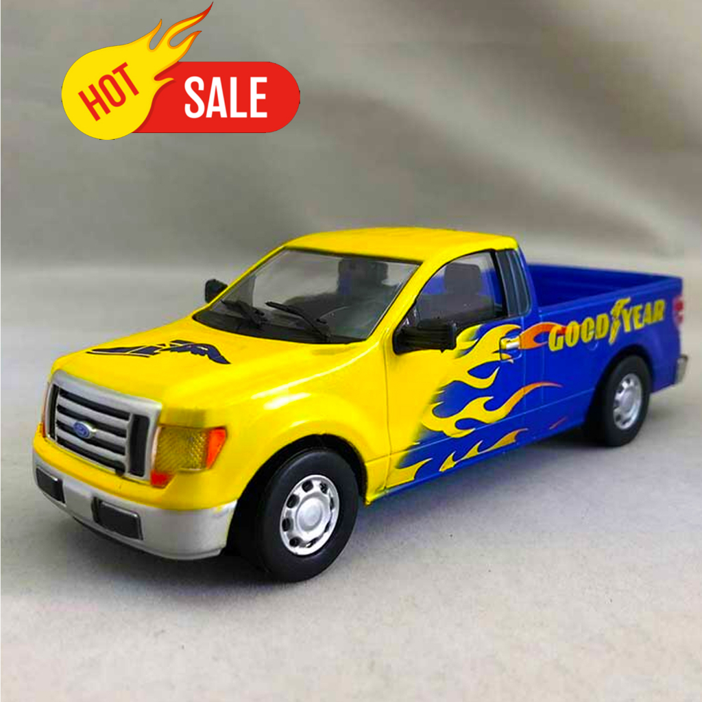Original Diecast Alloy 1: 43 Ford F150 Pickup Truck Model Blue & Yellow ...