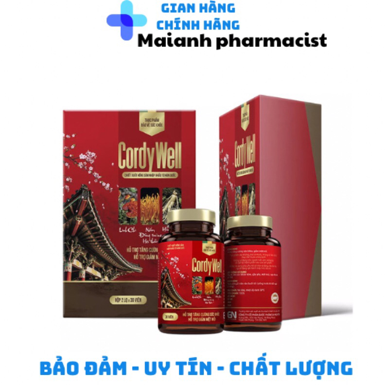 Cordy well- cordyceps extract, enhances resistance (Box of 60 tablets ...