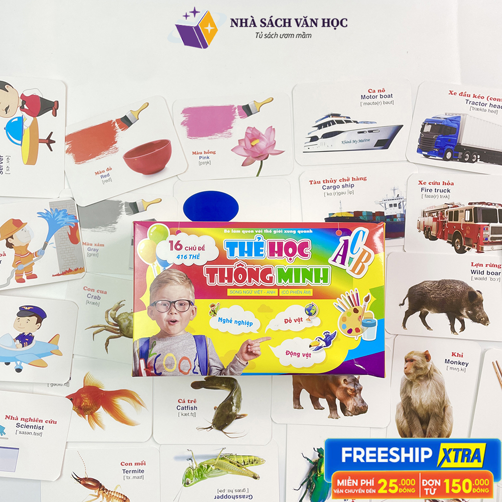 Smart Learning Card Set 16 Themes - 416 Cards - Vietnamese Bilingual ...
