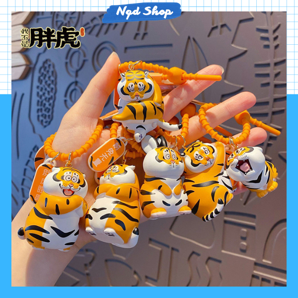 Fat Tiger Keychain with Funny and Lovely Expressions Standard Hot Trend ...