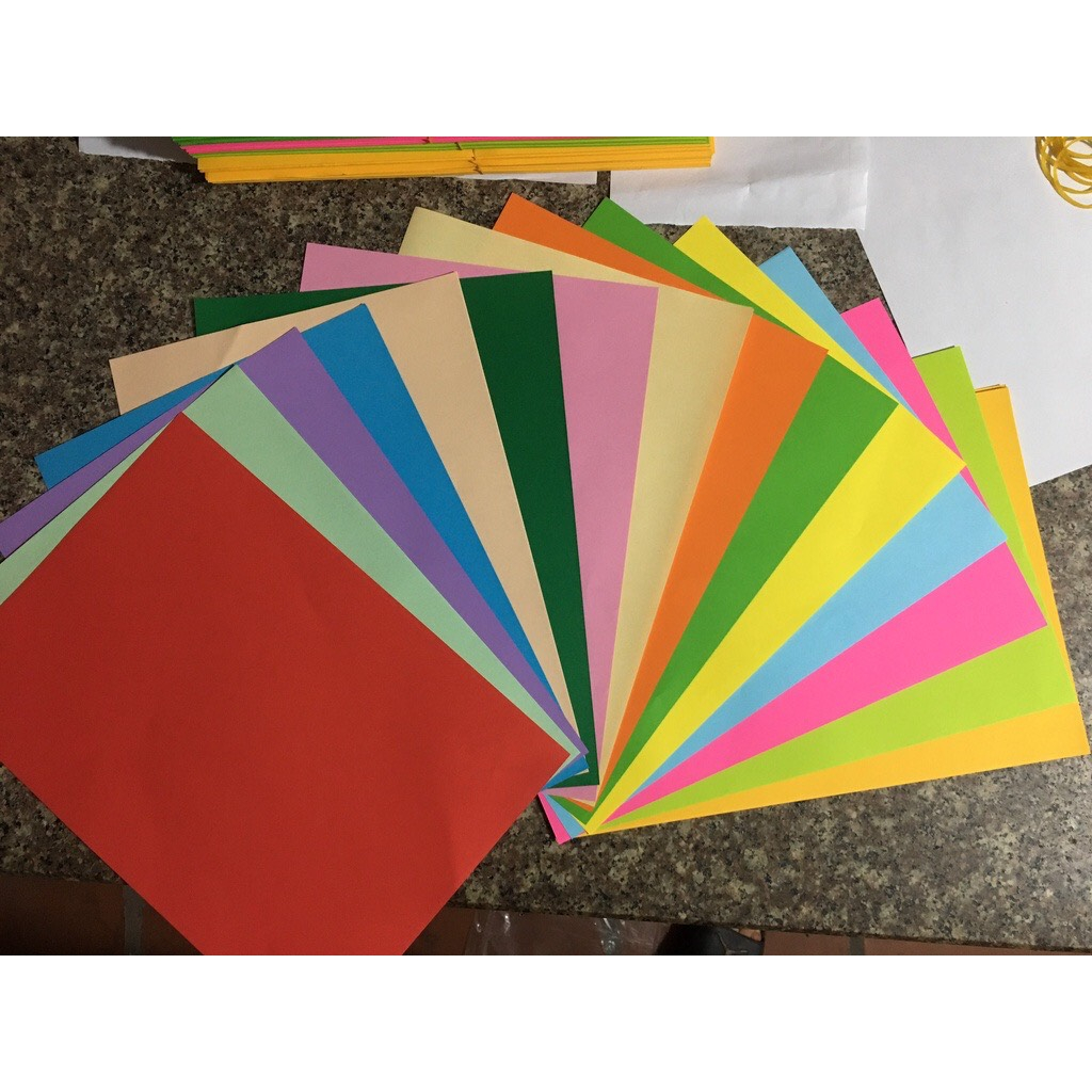 [100] Pgrand DL 80gsm assorted colored paper (not cardboard) | Shopee ...