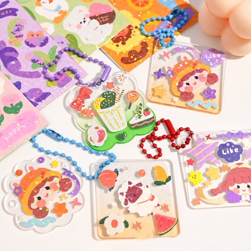 Diy Set of 5 super hot cute keychains shaped like adorable little girls ...