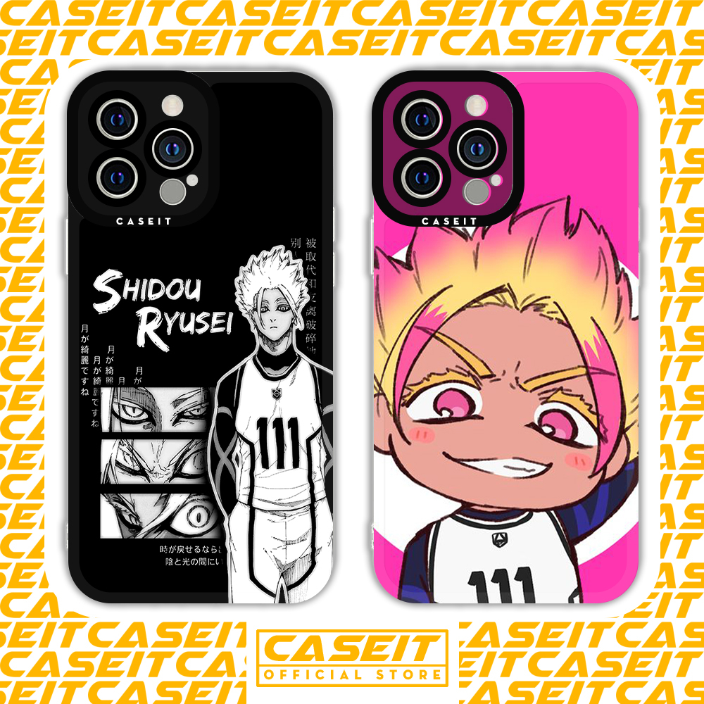 Caseit Anime Blue Lock Shidou Ryusei square edge iphone case chibi ...