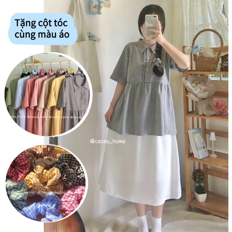 [AVAILABLE In 8 caro COLORS] White shirt and skirt To At the movie When ...