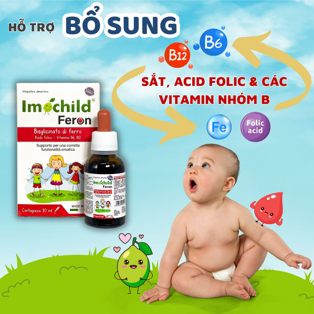 Imochild Feron Syrup Drops Cherry Flavor Helps Blood Regeneration ...