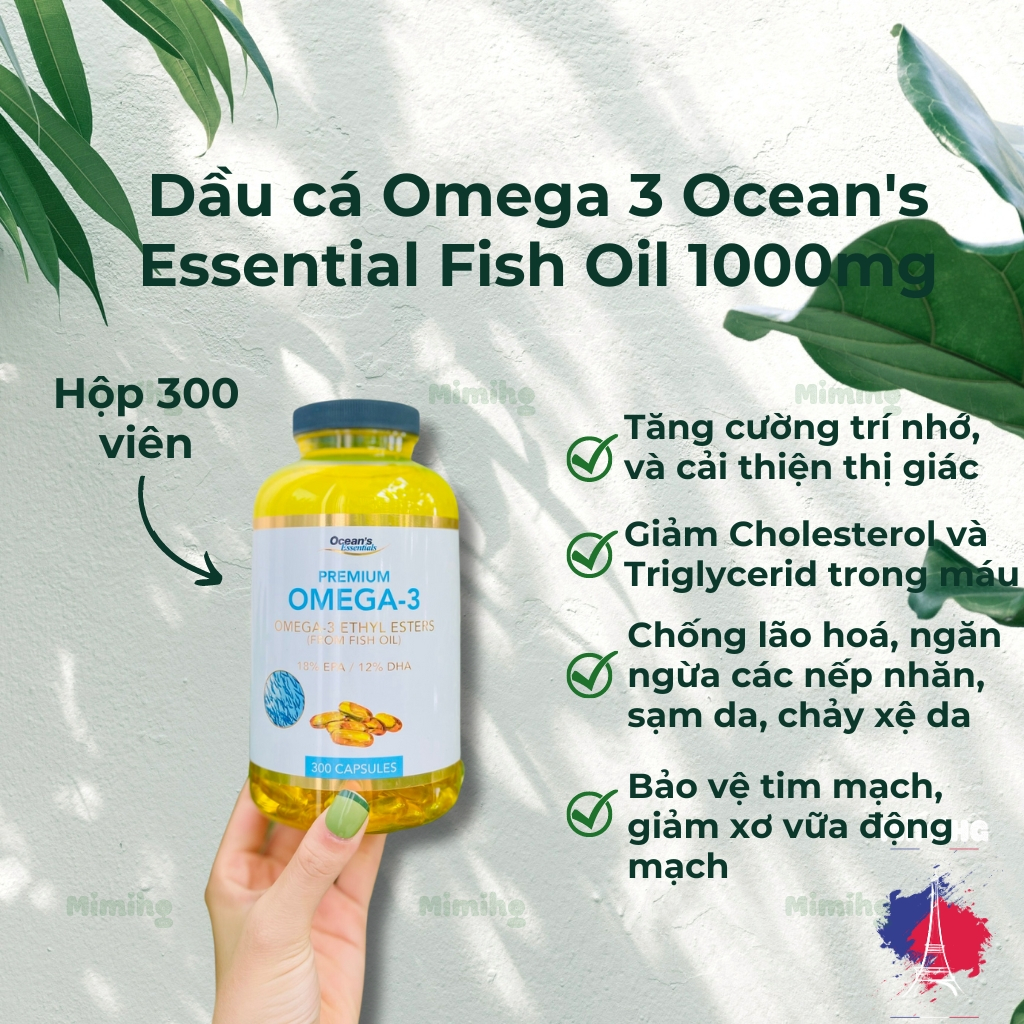 Omega 3 Ocean's Essential Fish Oil 1000mg box of 300 tablets _Mi HG ...