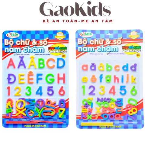 Vietnamese Letters and Numbers Set with Magnets - Uppercase and ...