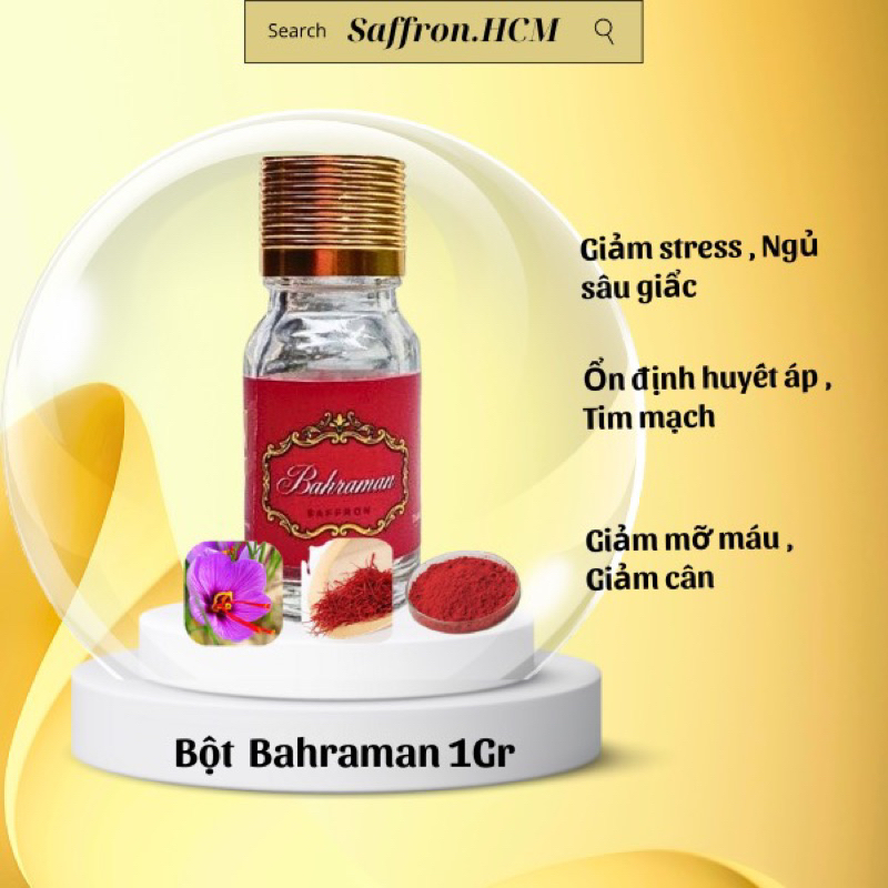 Bahraman Saffron Powder 1gr/bottle | Shopee Malaysia