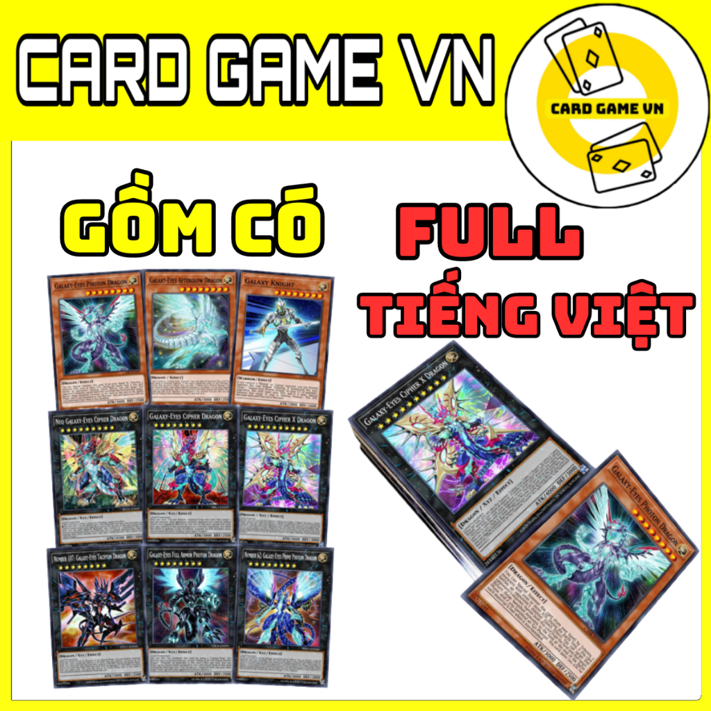 [HCM][PRINT ARTICLE] YuGiOh Cards Vietnamese/English - Set of 54 Galaxy ...