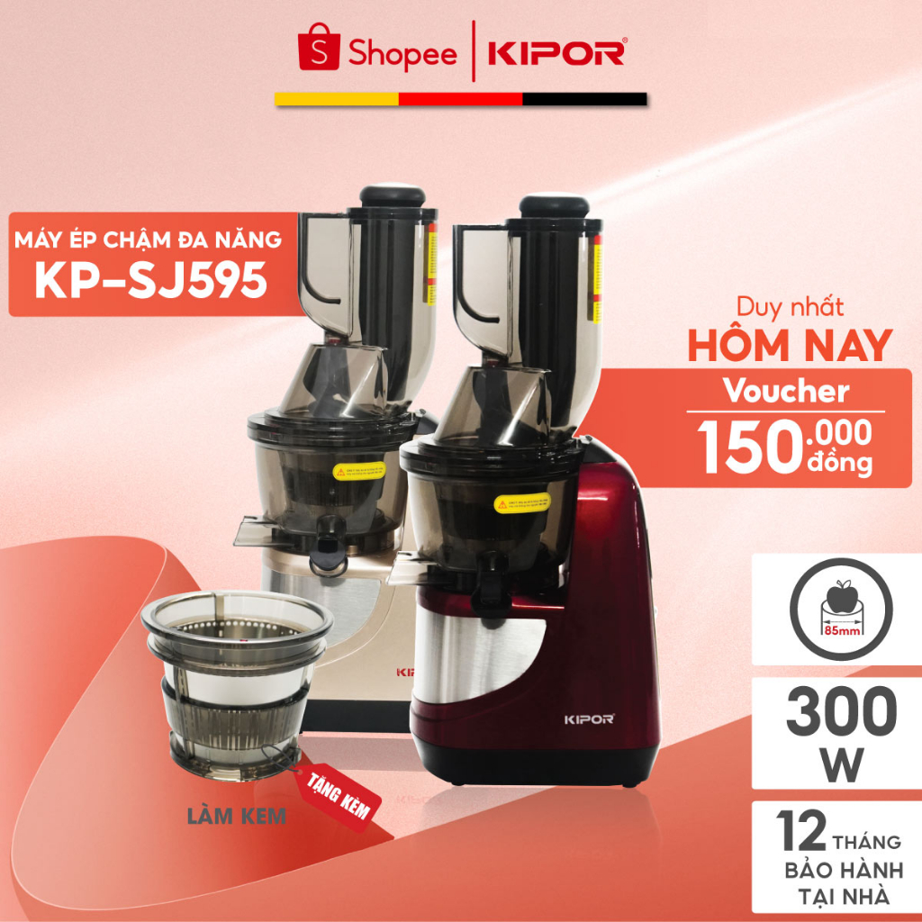 KIPOR KP-SJ595 slow juicer - Large capacity pure copper motor - Genuine ...