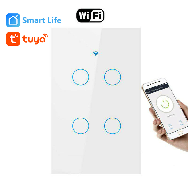 Tuya wifi smart switch touch remote control timer by phone | Shopee ...