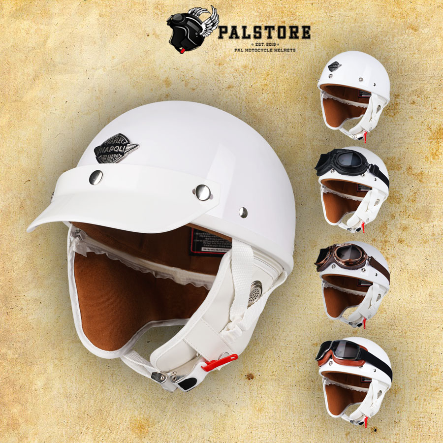 Napoli Pug Ver.2 Helmet - White Premium Japanese Style - White | Shopee ...
