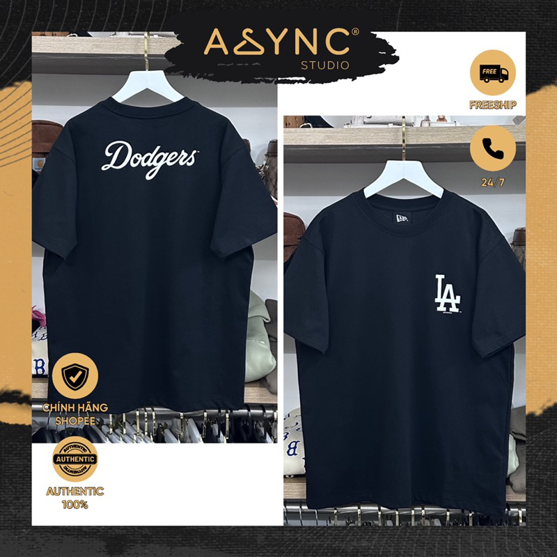 (Auth) New Era Core Basic Los Angeles Dodgers T-Shirt Black CODE ...