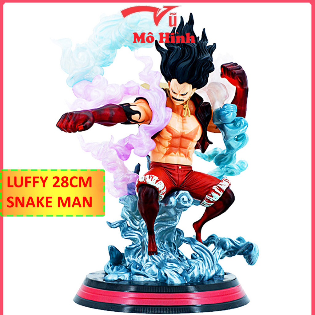Luffy Gear 4 snake man Model 28cm tall with beautiful purple smoke ...