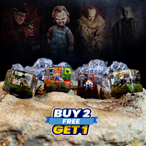 Horror keycap, spooky clown, IT, chucky doll, mechanical keyboard ...