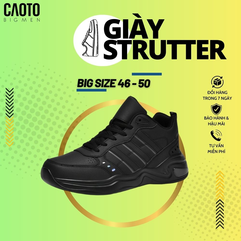 Strutter Men Sneakers Size 45 46 47 48 In Black And Big Size | Shopee ...