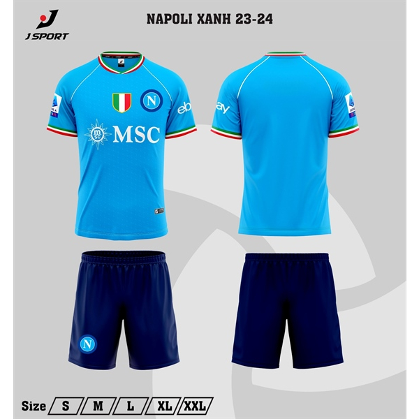 Napoli Blue 2023-2024 Home Kit | Shopee Malaysia
