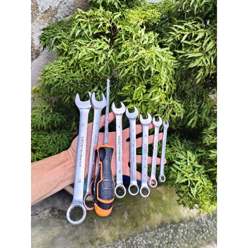 Yeti screwdriver and spanner combo set 8,10,12,13,14,17,19mm | Shopee ...
