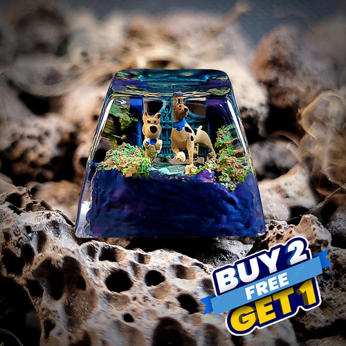 Scooby do keycap, cartoon character mechanical keyboard buttons, scooby ...