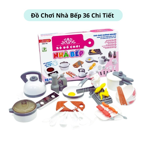 Career Toy Set for Children - 36-Piece Kitchen (Pink) Duka DK81146 ...