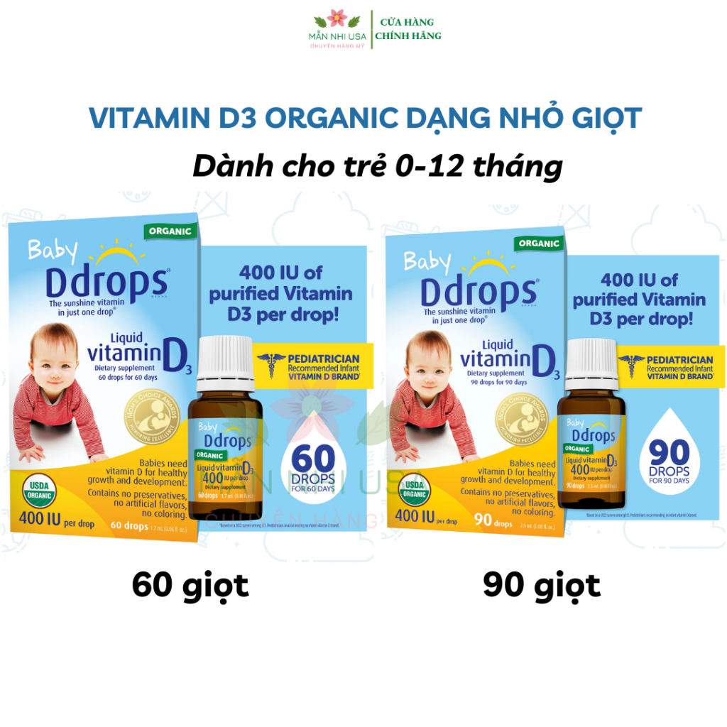 Organic Vitamin D3 400IU American Baby Ddrops drops for newborns. | Shopee Malaysia