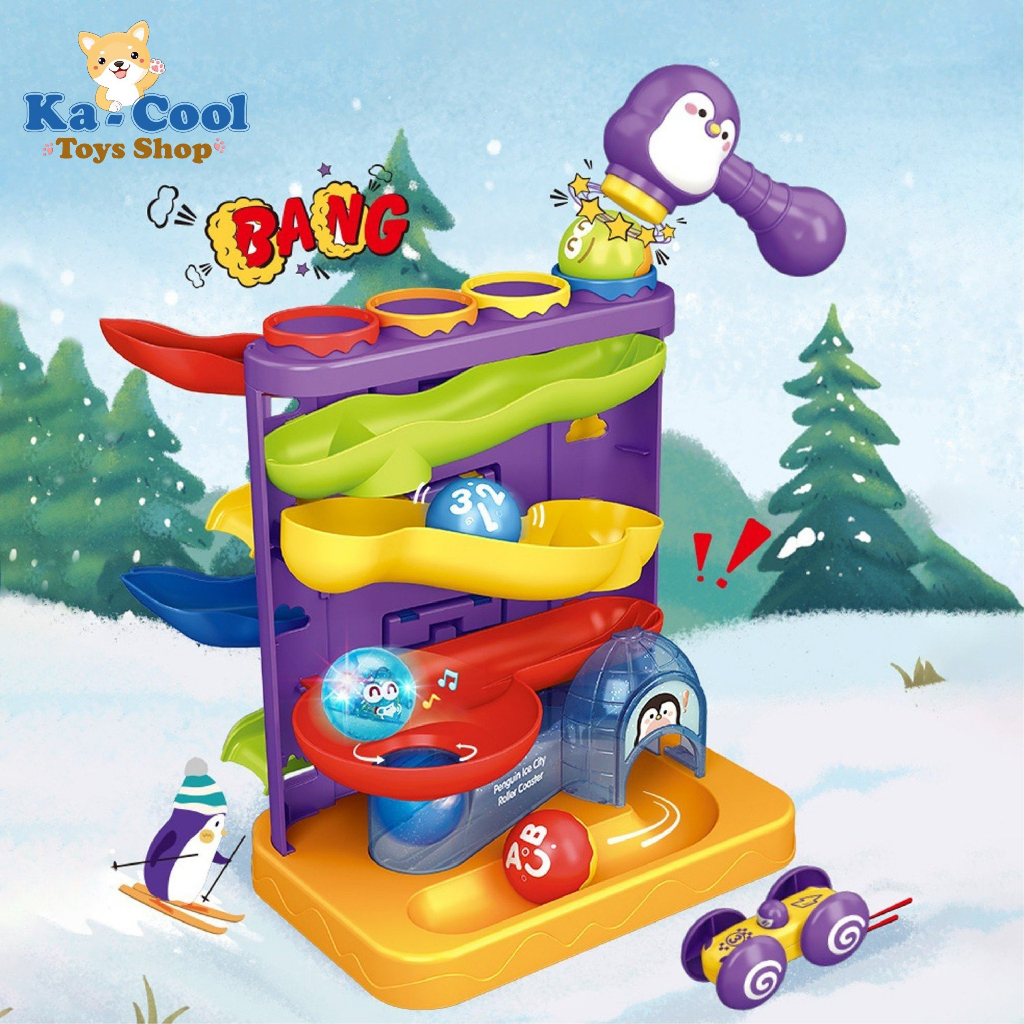 Five STAR extremely fun 2-way penguin sliding ladder and hammer toy ...