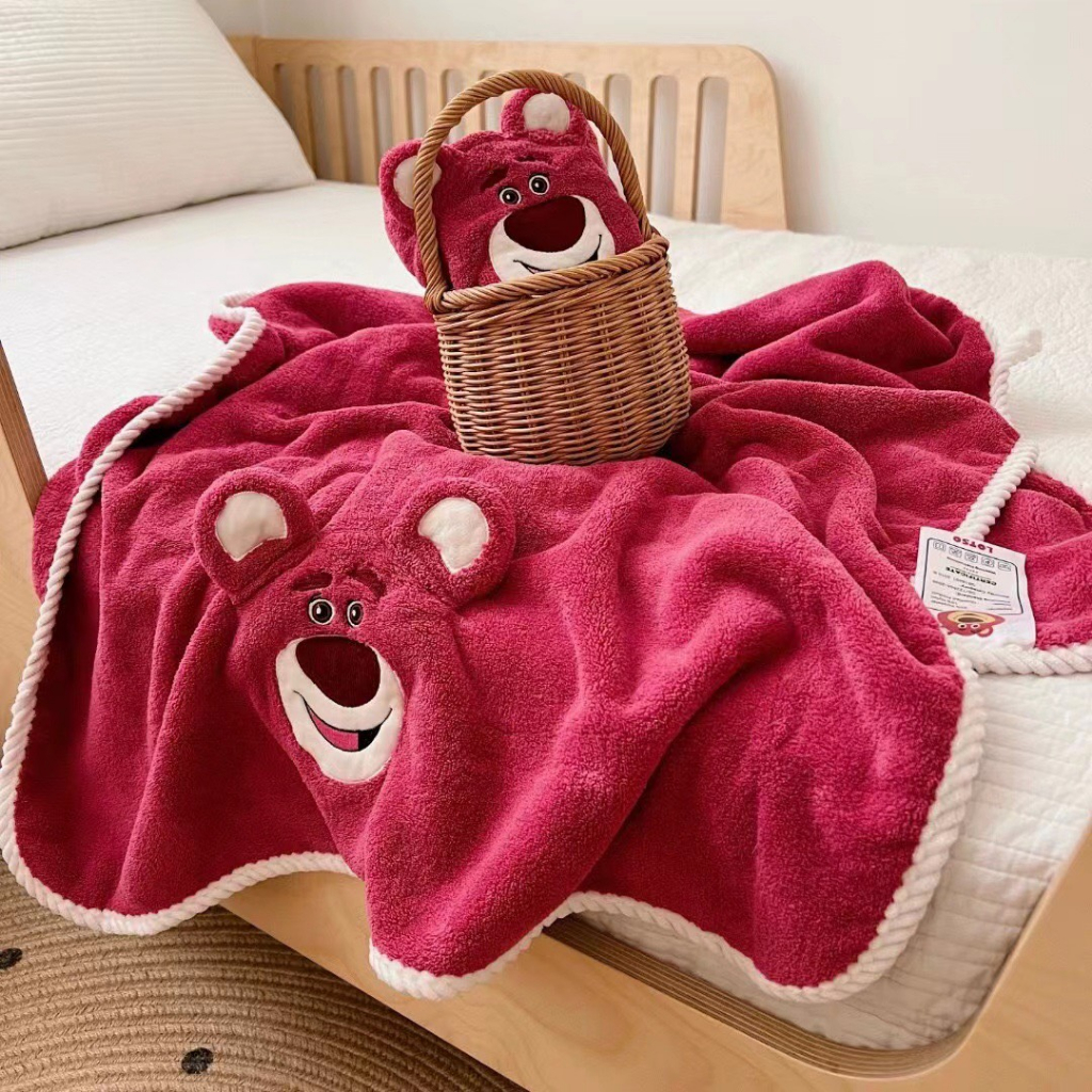 Set of 2 LOTSO Premium Pink Bear Bath Towels and Face Towels | Shopee ...