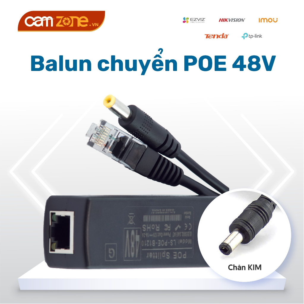 Poe Splitter 48V Power Conversion Cable LS-Poe-1210EL - Poe Switch ...