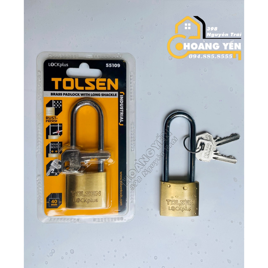 Tolsen Lock, ring padlock 55109 (40mm), longer lock, farther door lock ...