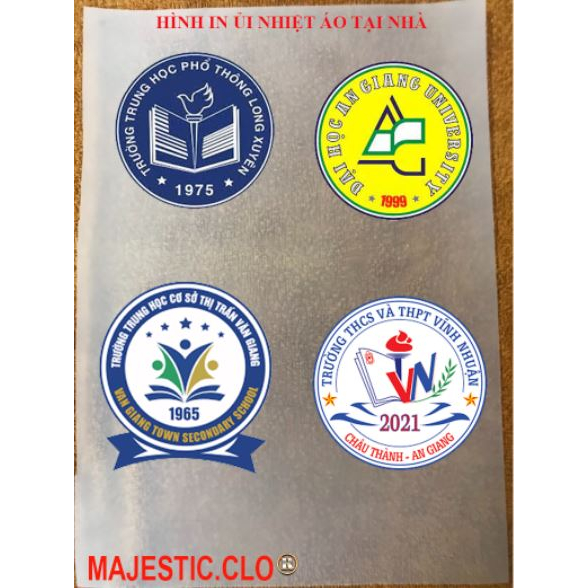 Logo Sticker for school uniforms ironed at home with heat transfer pet ...