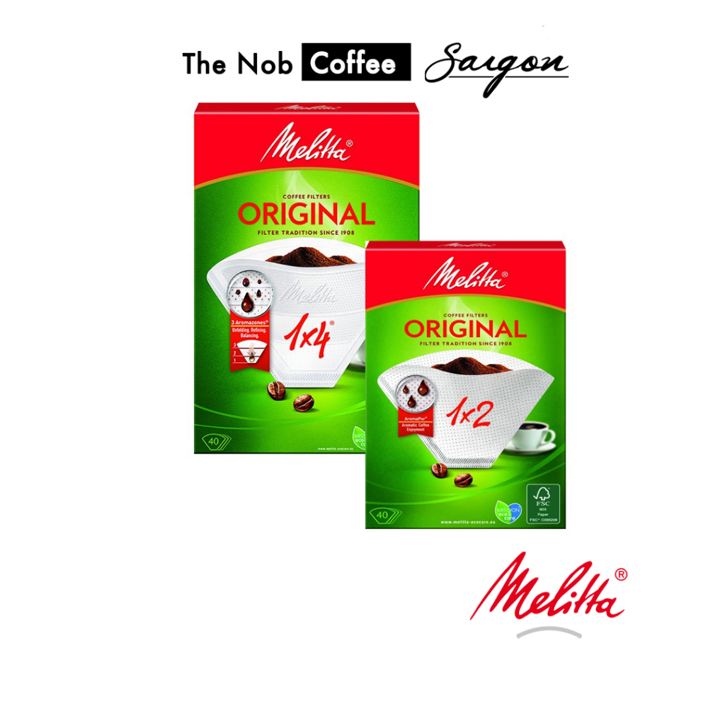 Melitta coffee filter paper 1x2 and 1x4 (box of 40 sheets) | Shopee ...