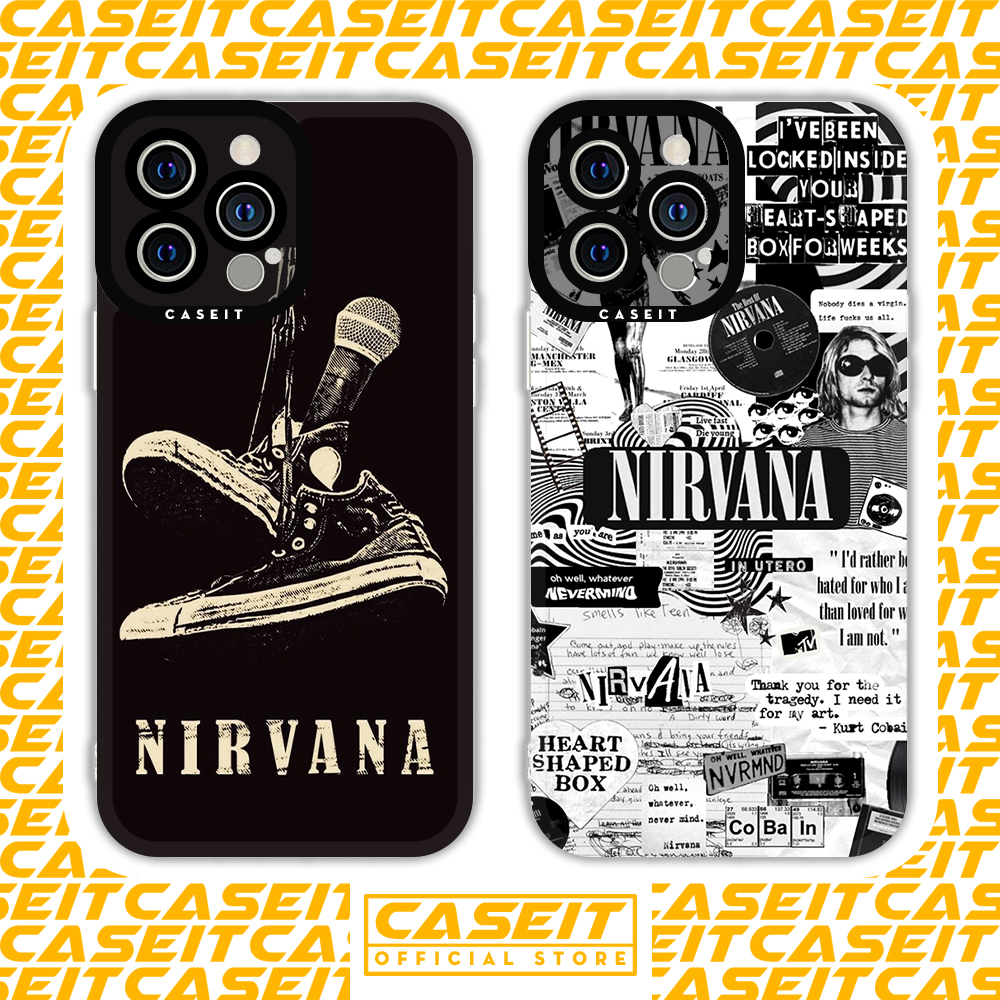 Caseit Nirvana Rock Band collage aesthetic square edge iphone case 8 ...